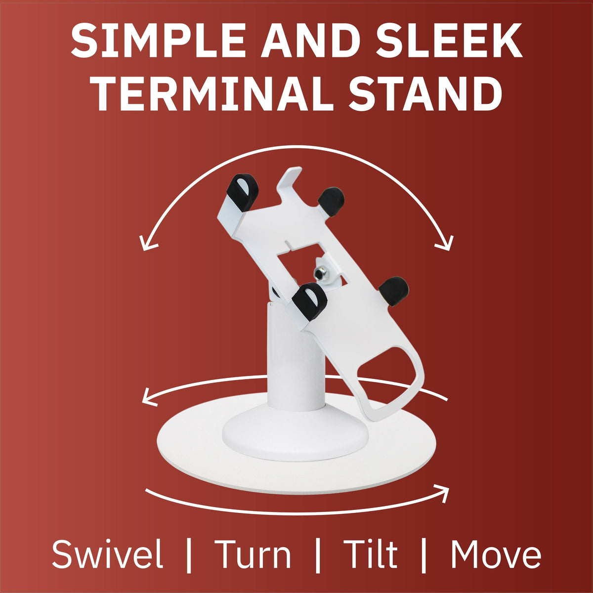 Castles VEGA3000 PIN Pad Low Freestanding Swivel and Tilt Stand with R