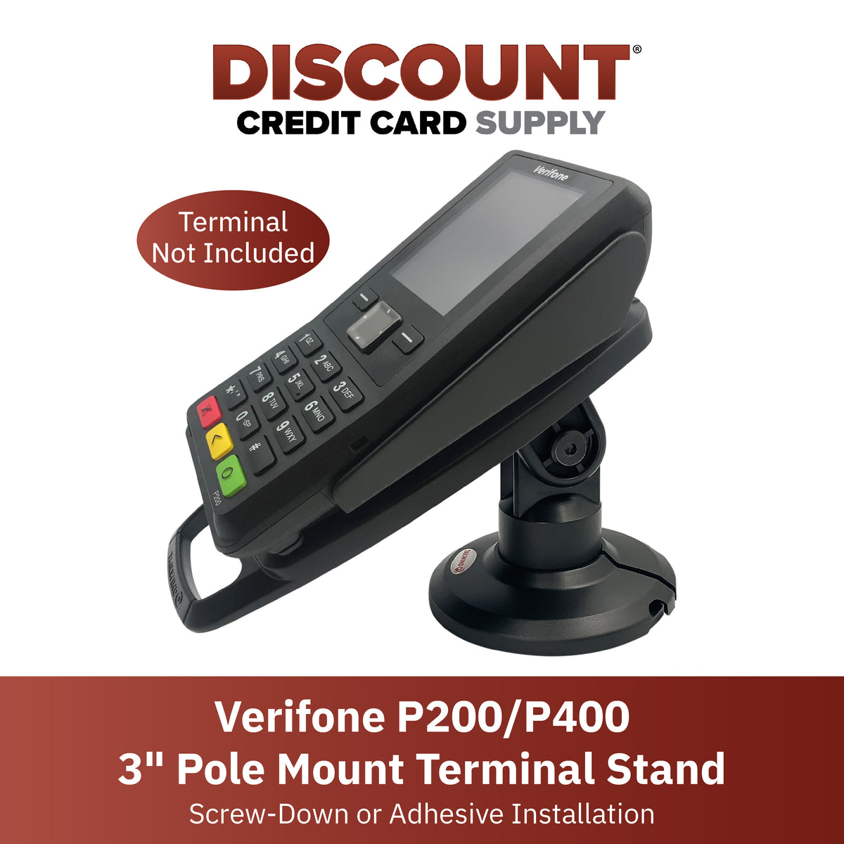 Verifone P200/P400 3" Compact Pole Mount Stand
