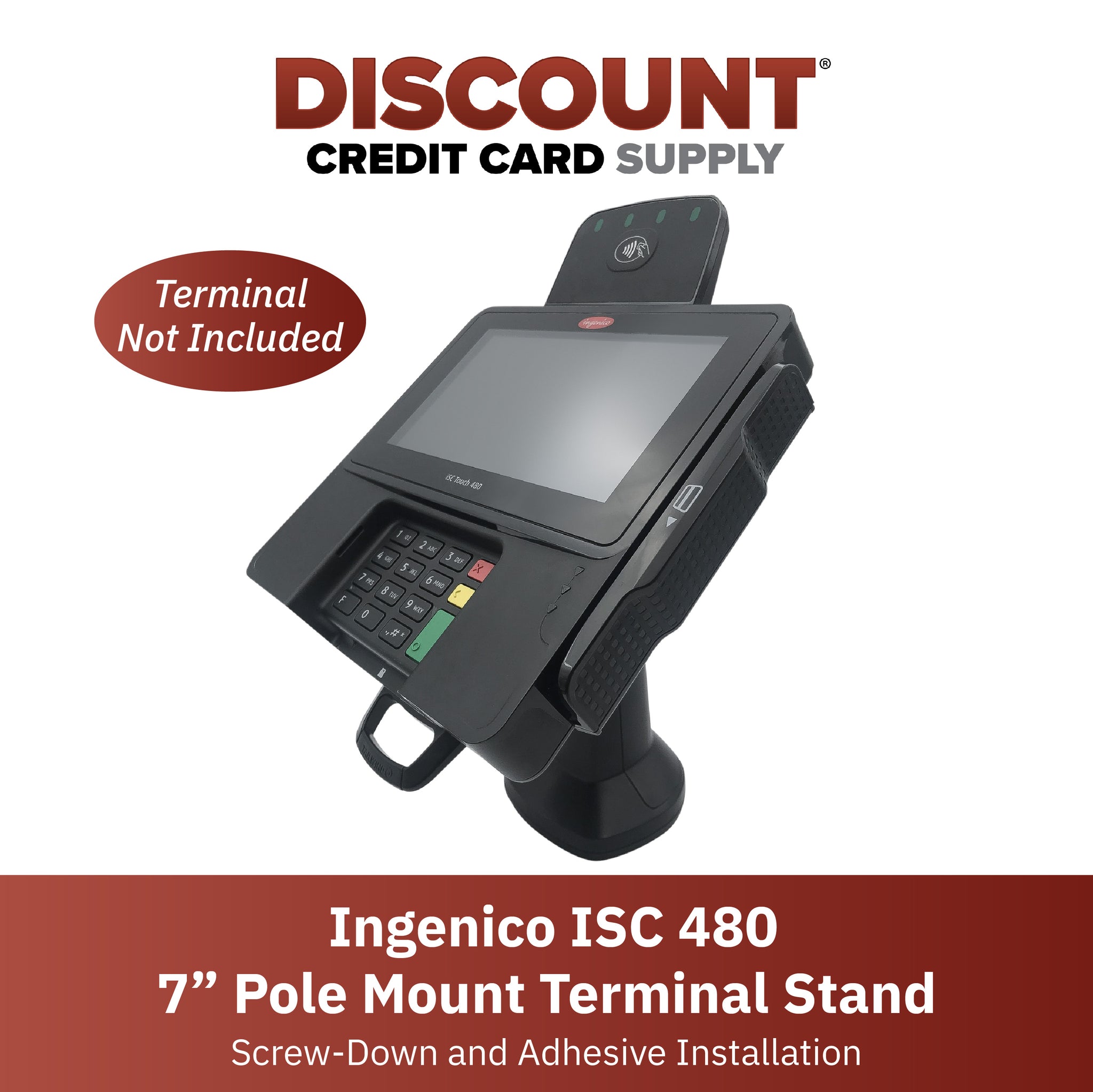Ingenico ISC 480 7" Pole Mount Stand