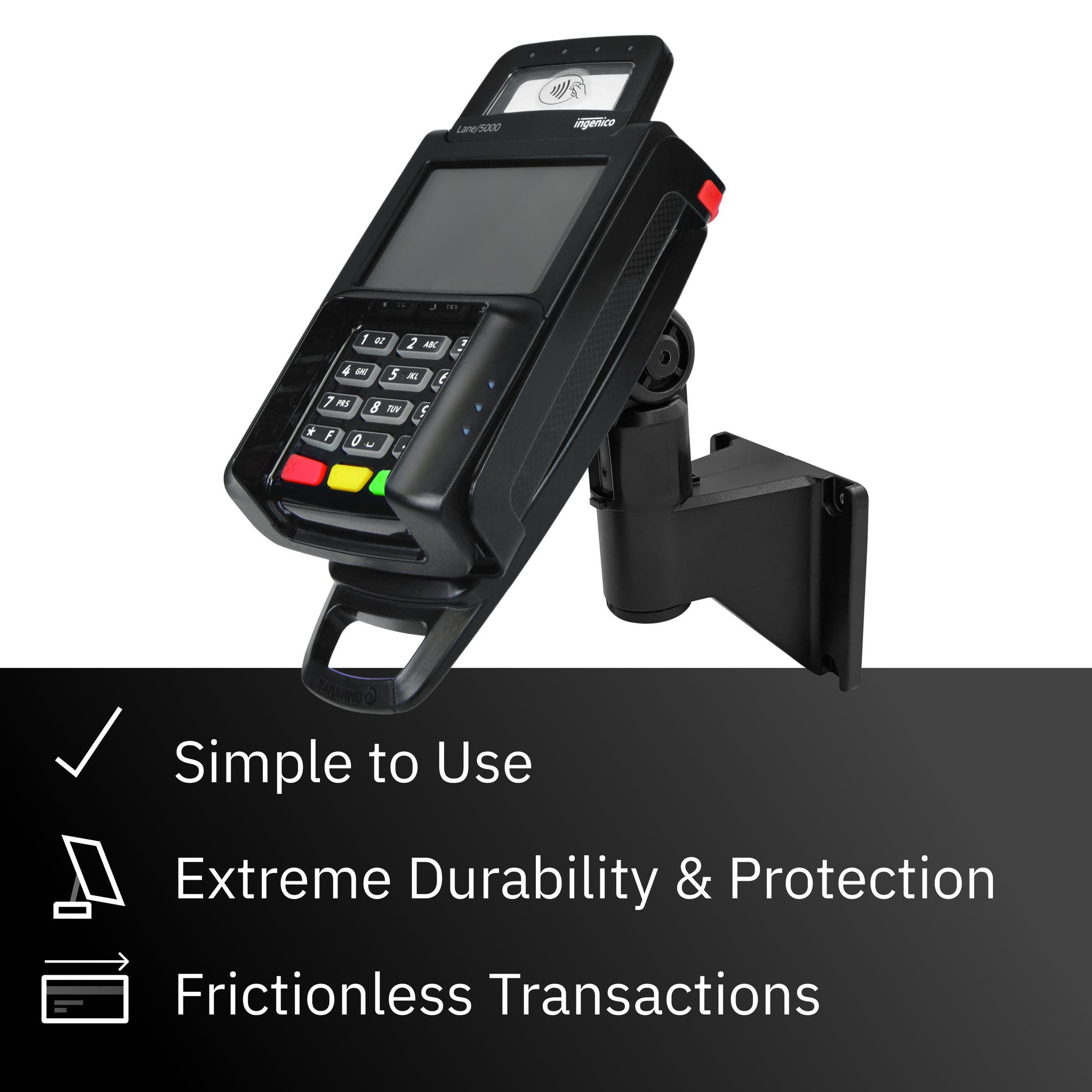 Ingenico Lane 5000 Key Locking Wall Mount Terminal Stand