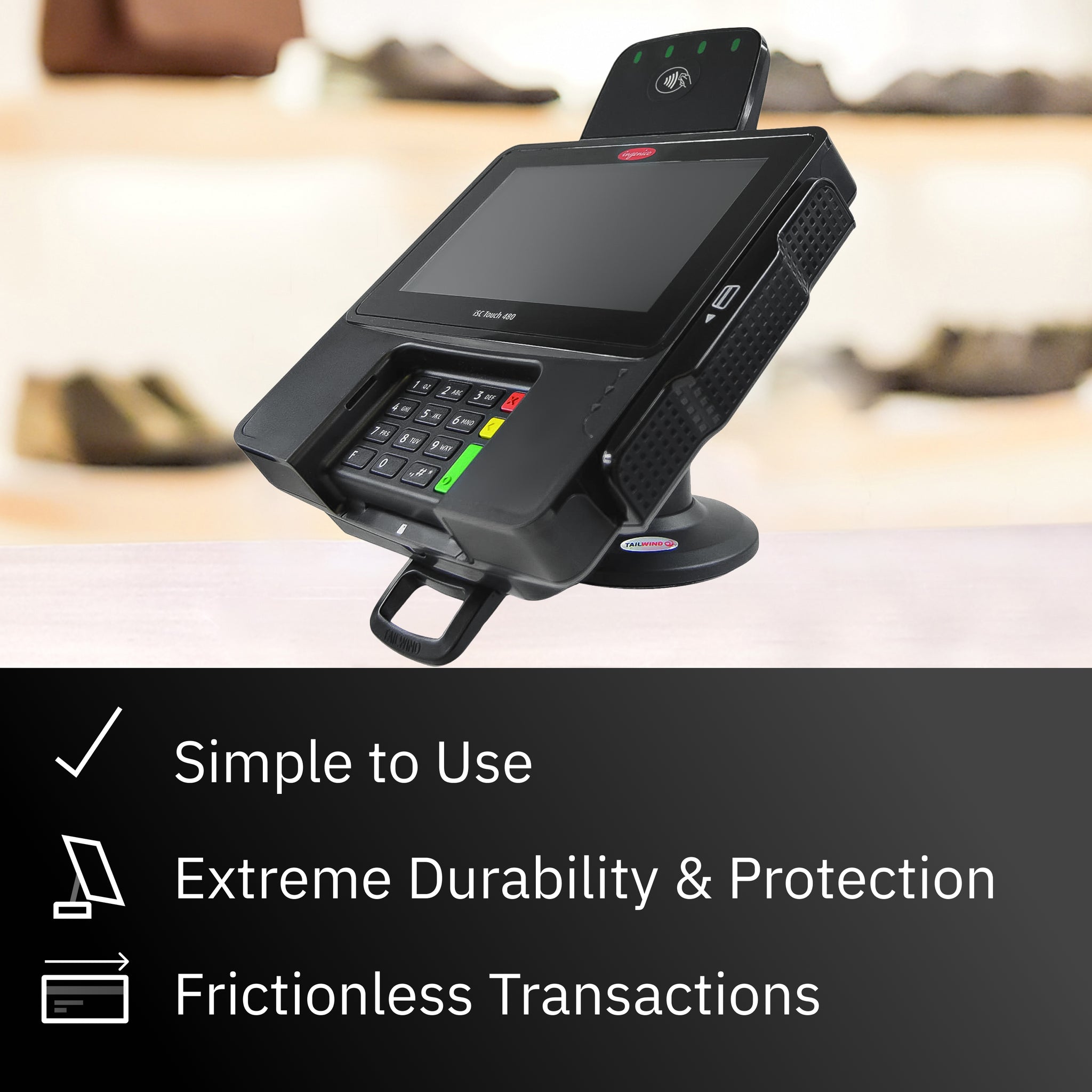 Ingenico ISC 480 3" Compact Pole Mount Stand