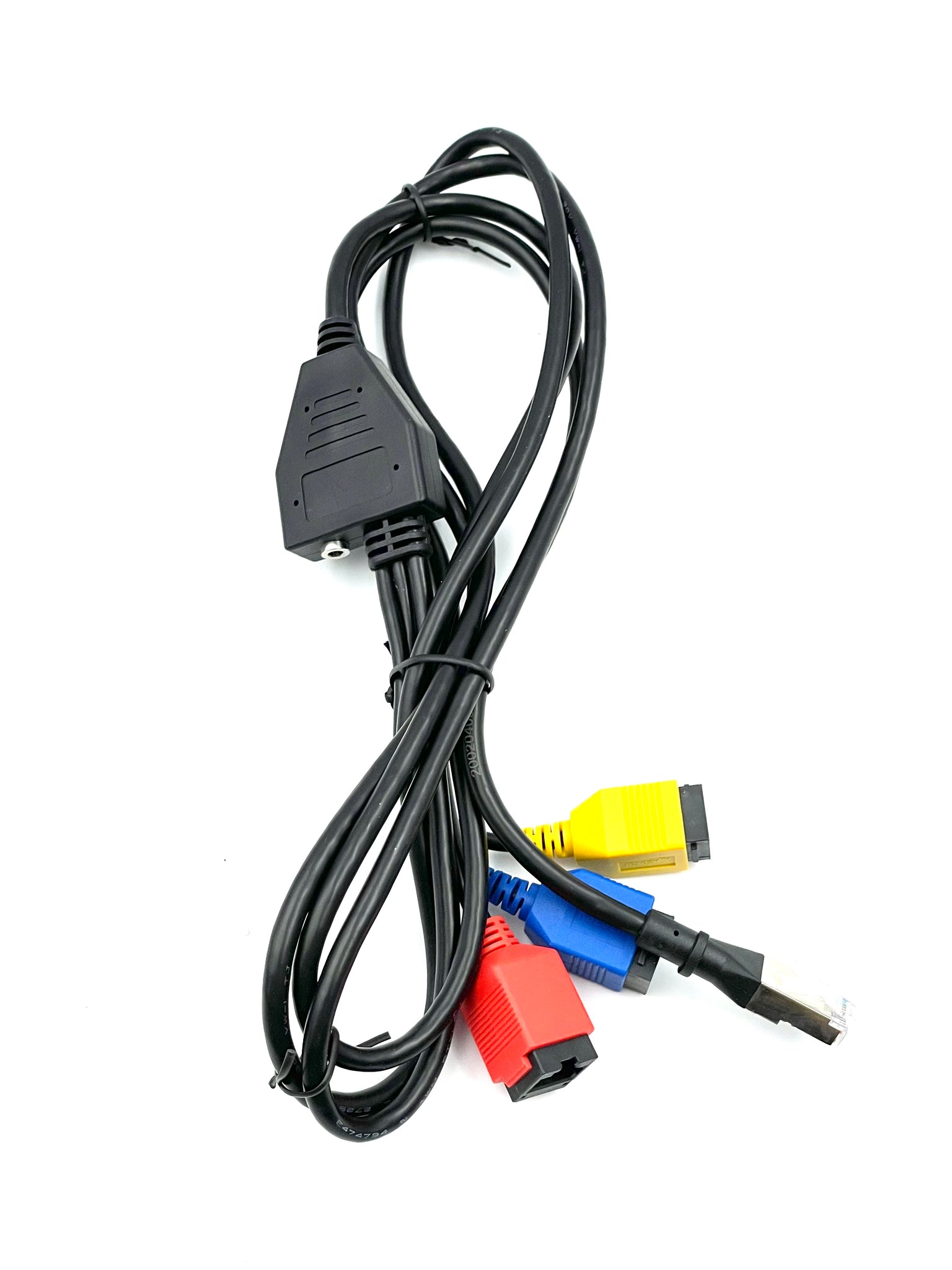 PAX SP30 Tri-Color Rainbow Hub Cable 2M: Serial(RJ-11), Serial(RJ-11),
